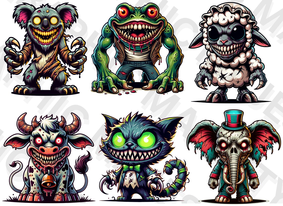 Zombie Mutant Animals, Horror Clipart PNG, Zombie Animals, Animal PNG ...