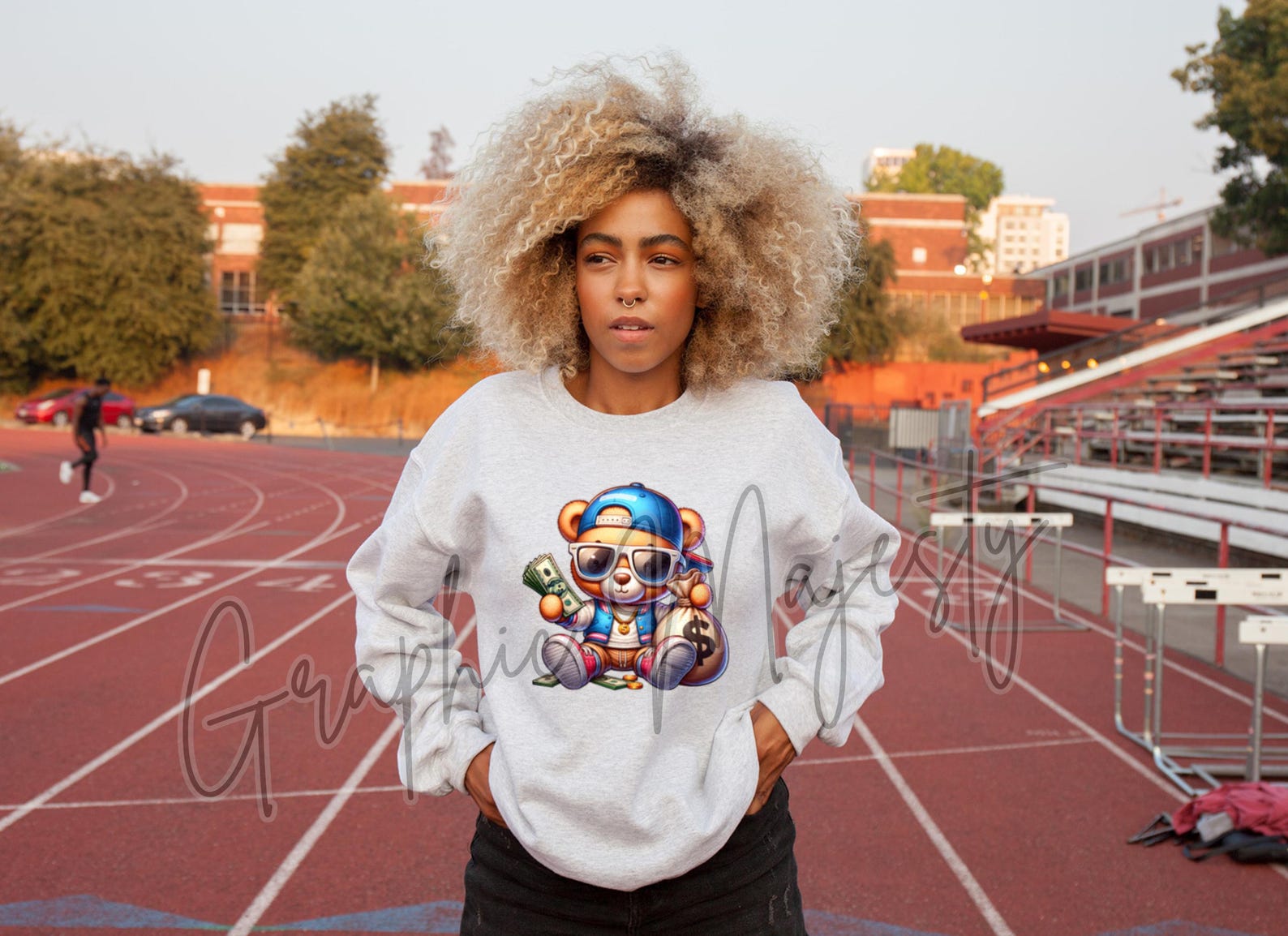 Cute Trendy Teddy Bear PNG Instant Download T Shirt Graphic, Hip Hop ...