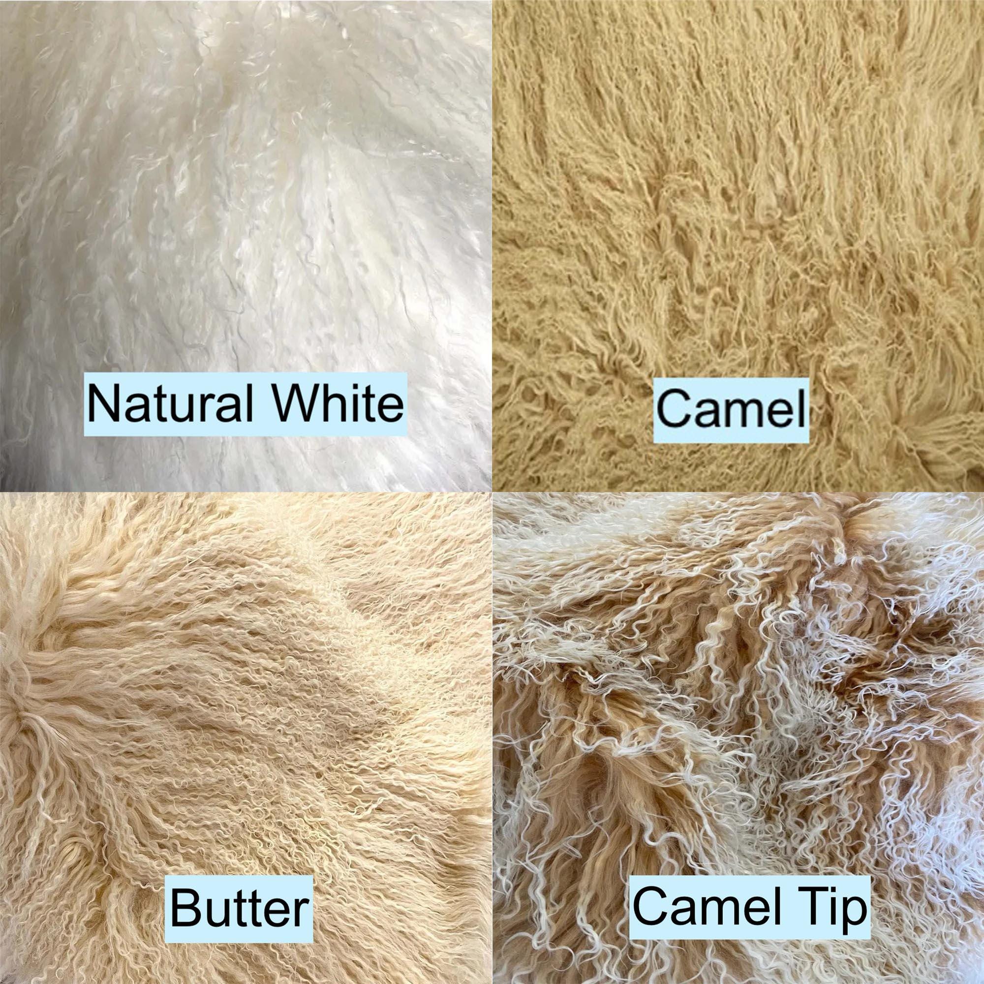 Stone Tibetan Lamb Lumbar Pillow - Soft Mongolian Fur - Etsy