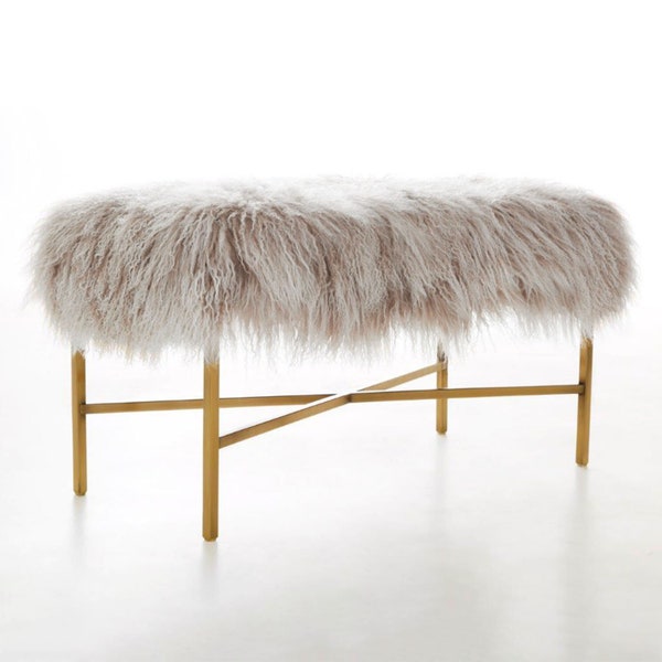 Sheepskin Bench - Etsy