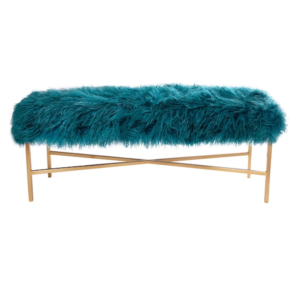 Sheepskin Bench - Etsy