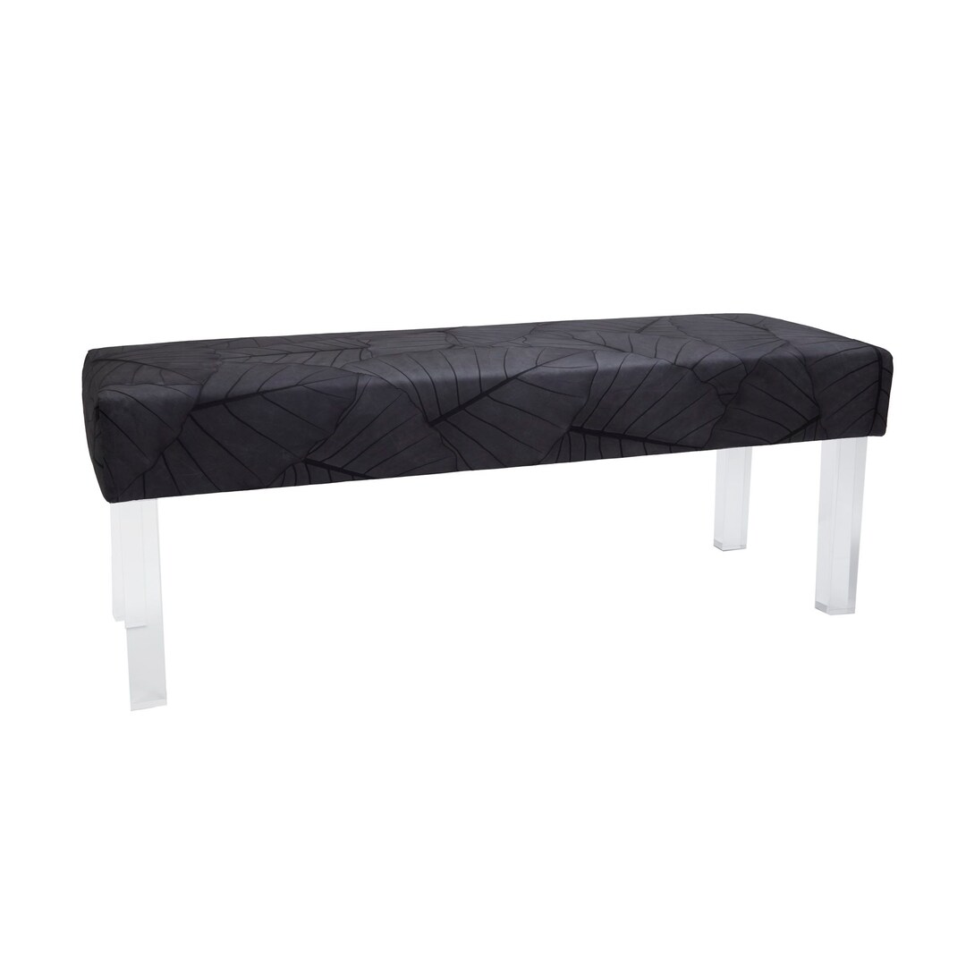 Lucite Bench With Beleaf Bio-leather Upholstery Made With Real Taro ...