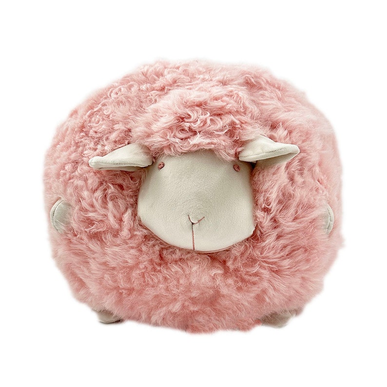 Plush Sheep Pillow: Soft Mongolian Lambskin (15-inch, Multiple Colors ...