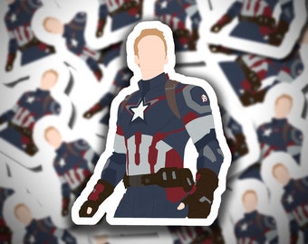 Captain America Sticker - Etsy