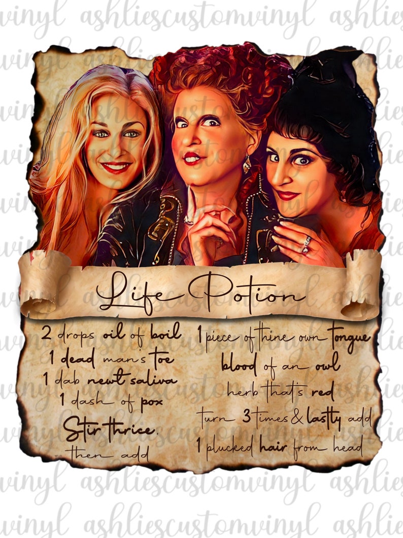 Hocus Pocus Life Potion Png - Etsy