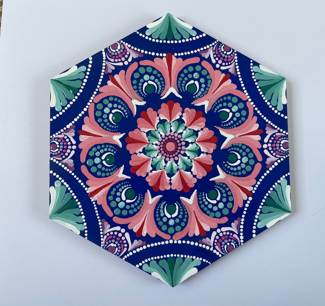 Dot Art MDF Board-hexa Shape 23 Cm for Gift Dotting Tools Birthday ...