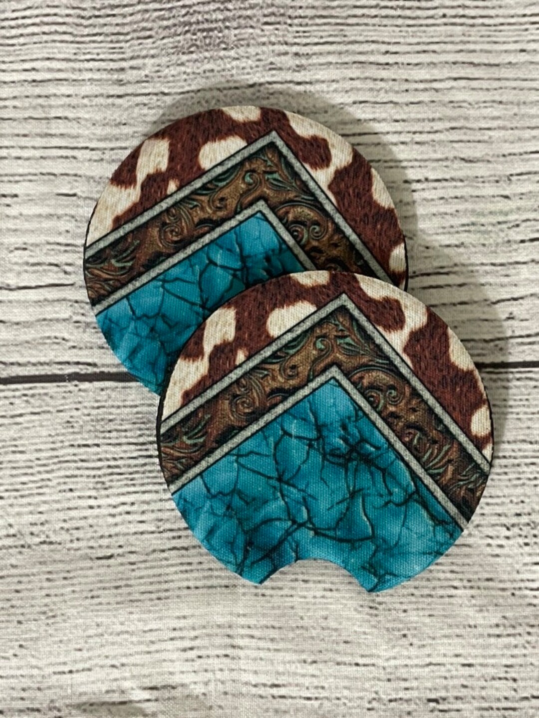 Western Car Coasters| /car Accessory/punchy/western/western Vibes/cow ...