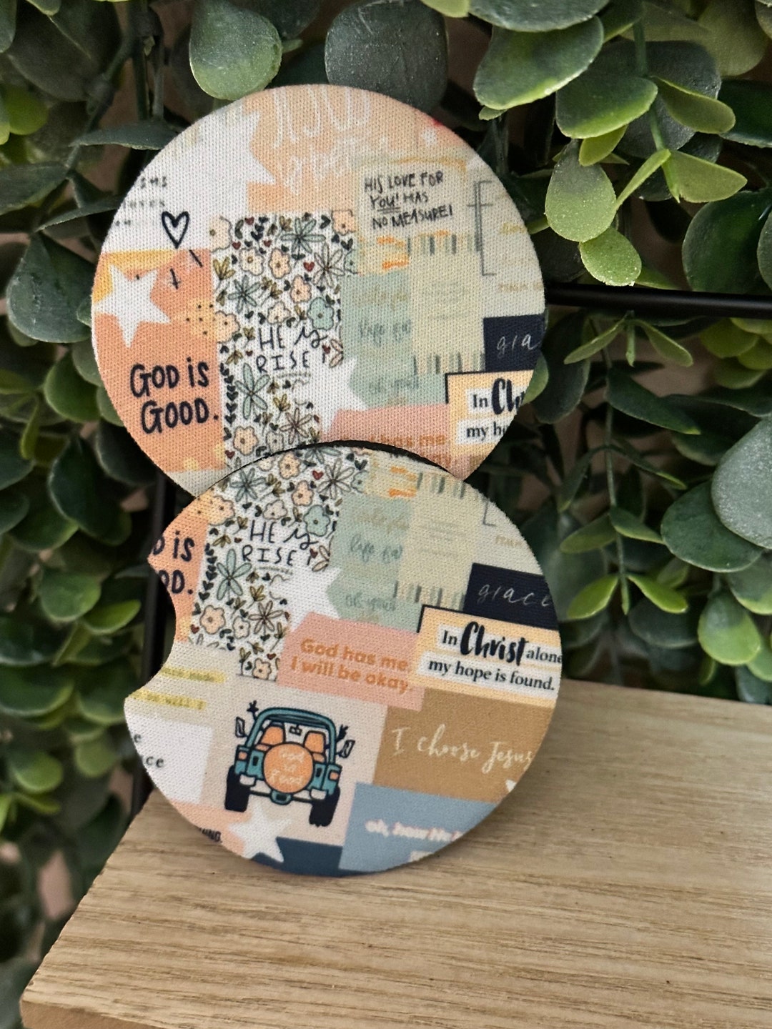 Christian Collage Car Coaster| God / Mom/ Car Coaster/ Mom Life/ Car ...