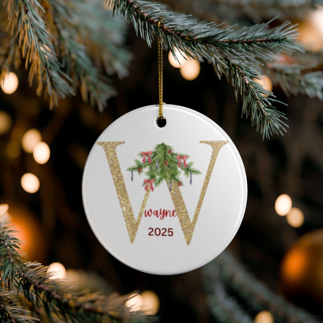 Personalized Letter W,christmas Ornament,name,tree Decoration,2025 ...