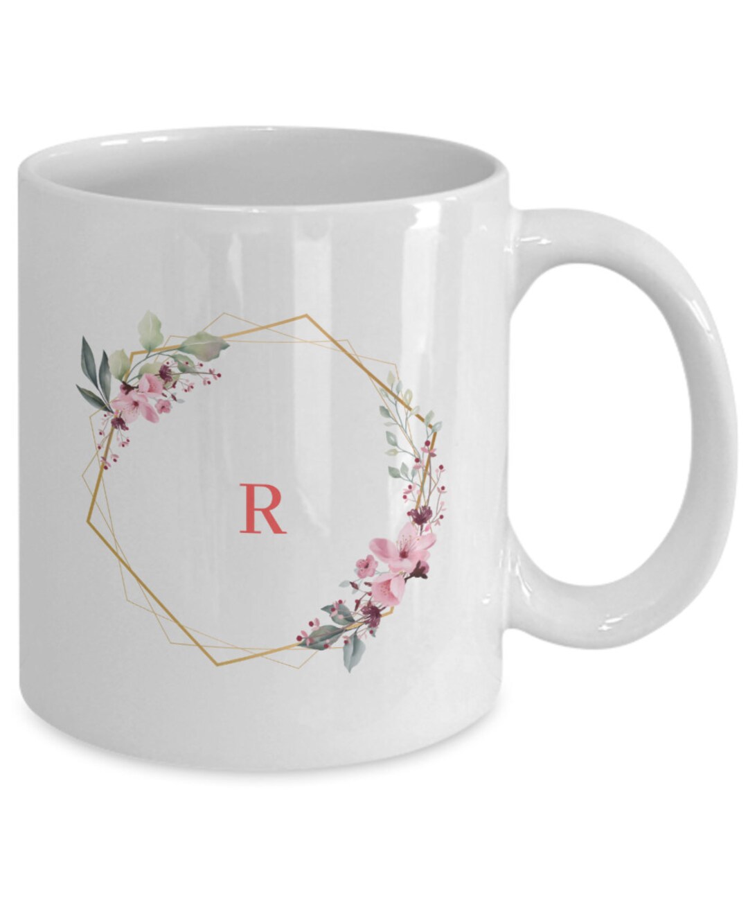 R Letter Mug, Initial Alphabet R Mug,11 Oz Mug,letter R Gift ...