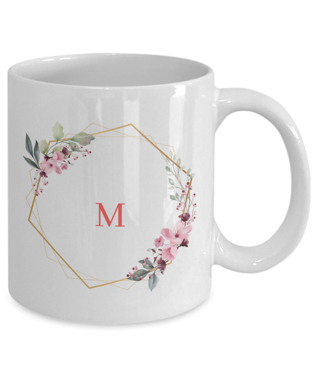 M Mug,m Initial Mug,alphabet Mug,11 Oz Mug,personalized M Mug,custom ...