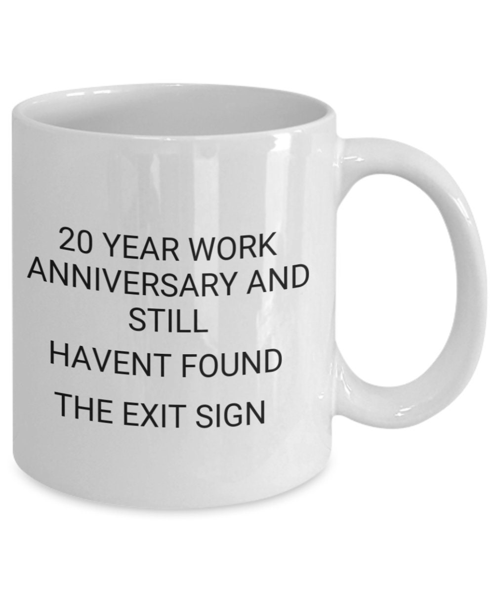 20 Year Work Anniversary Coffee Mug,gift for Coworker, 20 Year ...