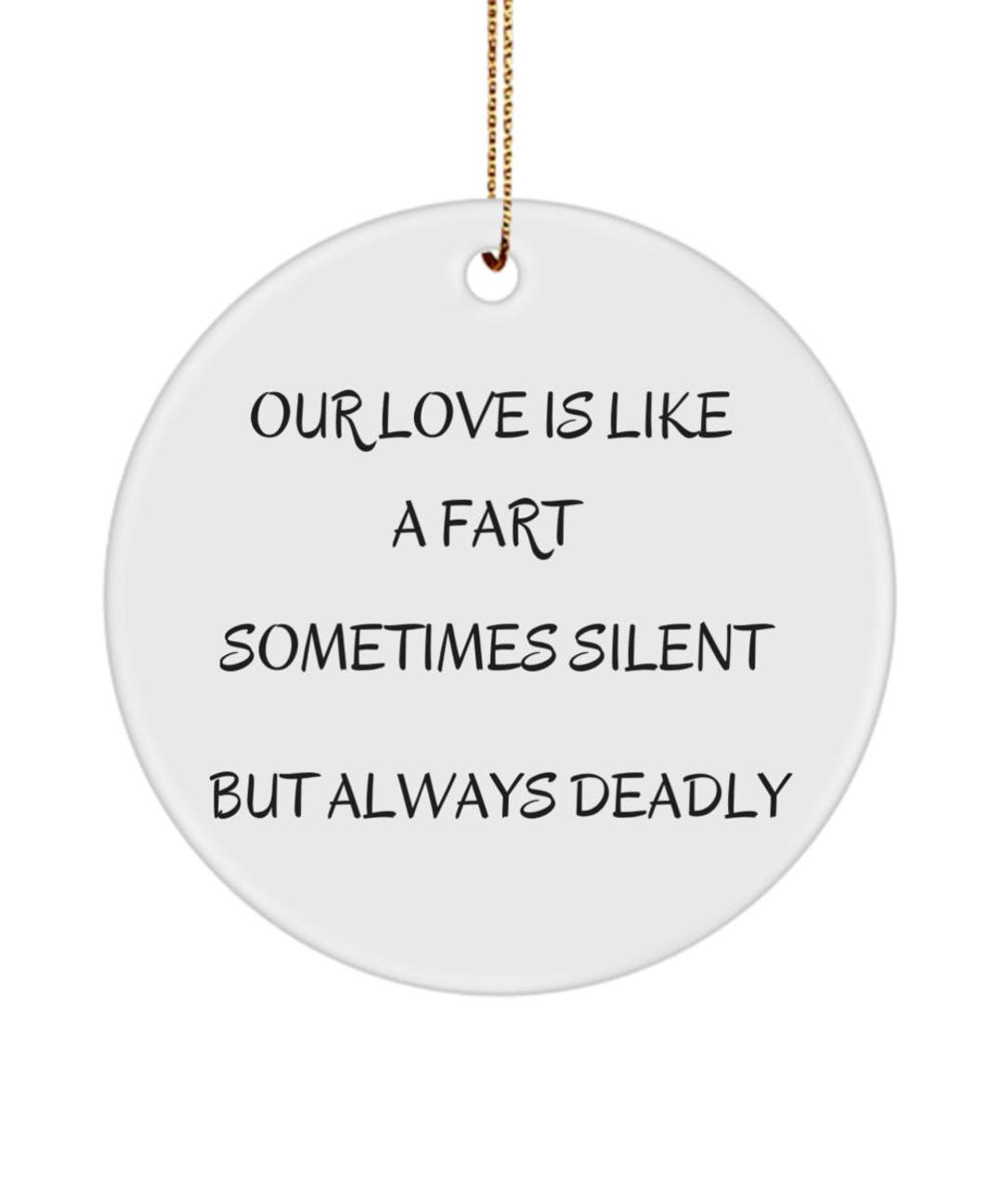 Love Fart Ornament,funny Couple Ornament,valentine's Day,quirky Love ...