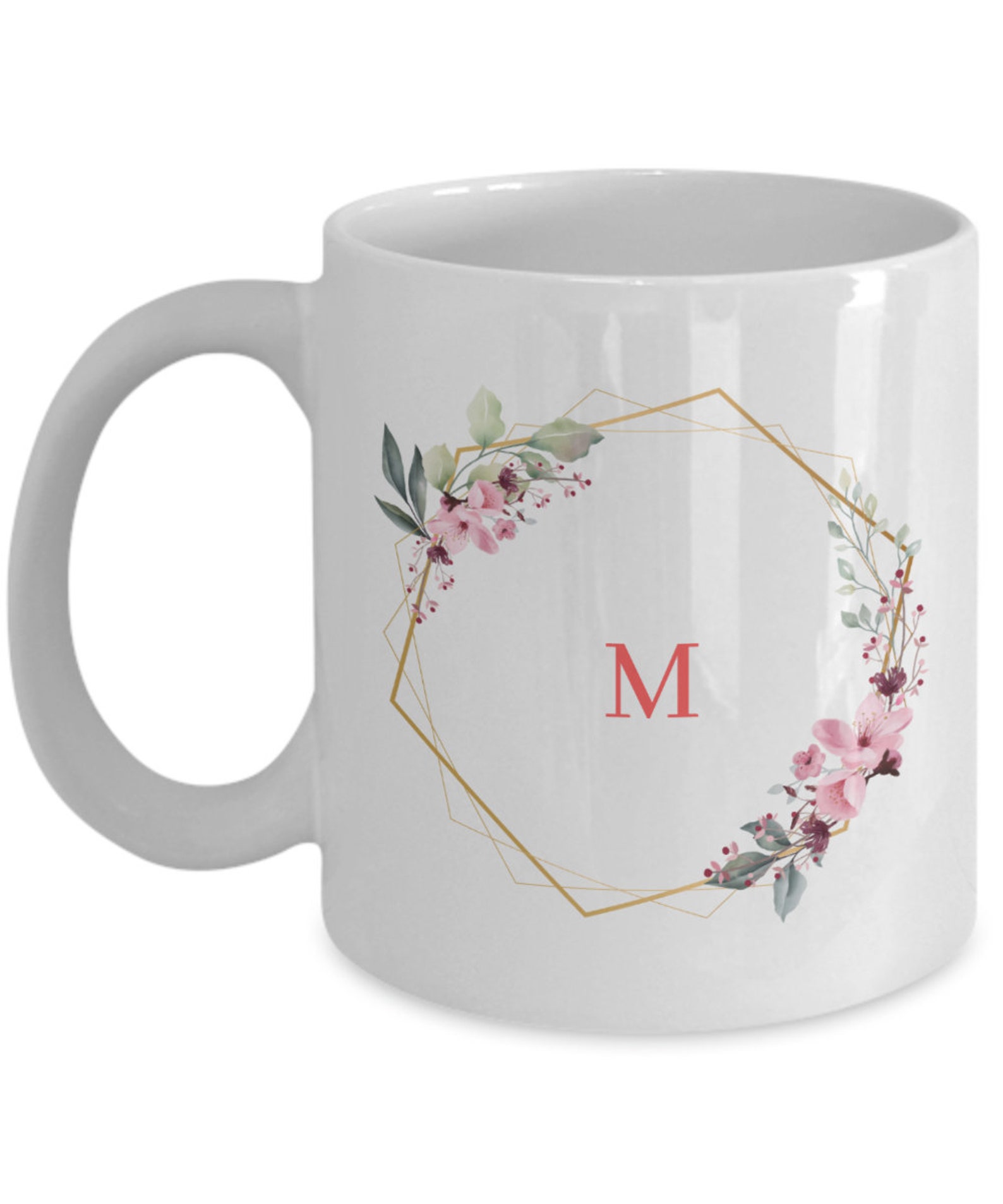 M Mug,m Initial Mug,alphabet Mug,11 Oz Mug,personalized M Mug,custom ...