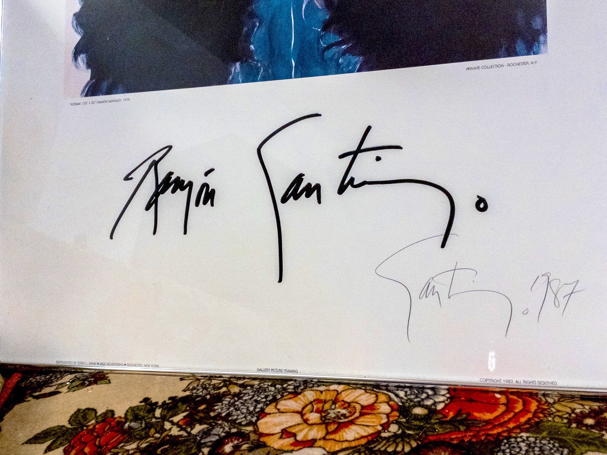 Ramon Santiago 1979 Fine Art Exhibition Print NORMA hand signed in 1987 ...
