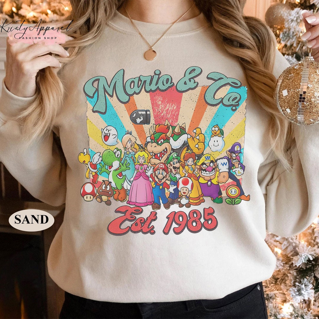 Retro Super Mario 1985 Sweatshirt Hoodie Vintage Super Mario - Etsy