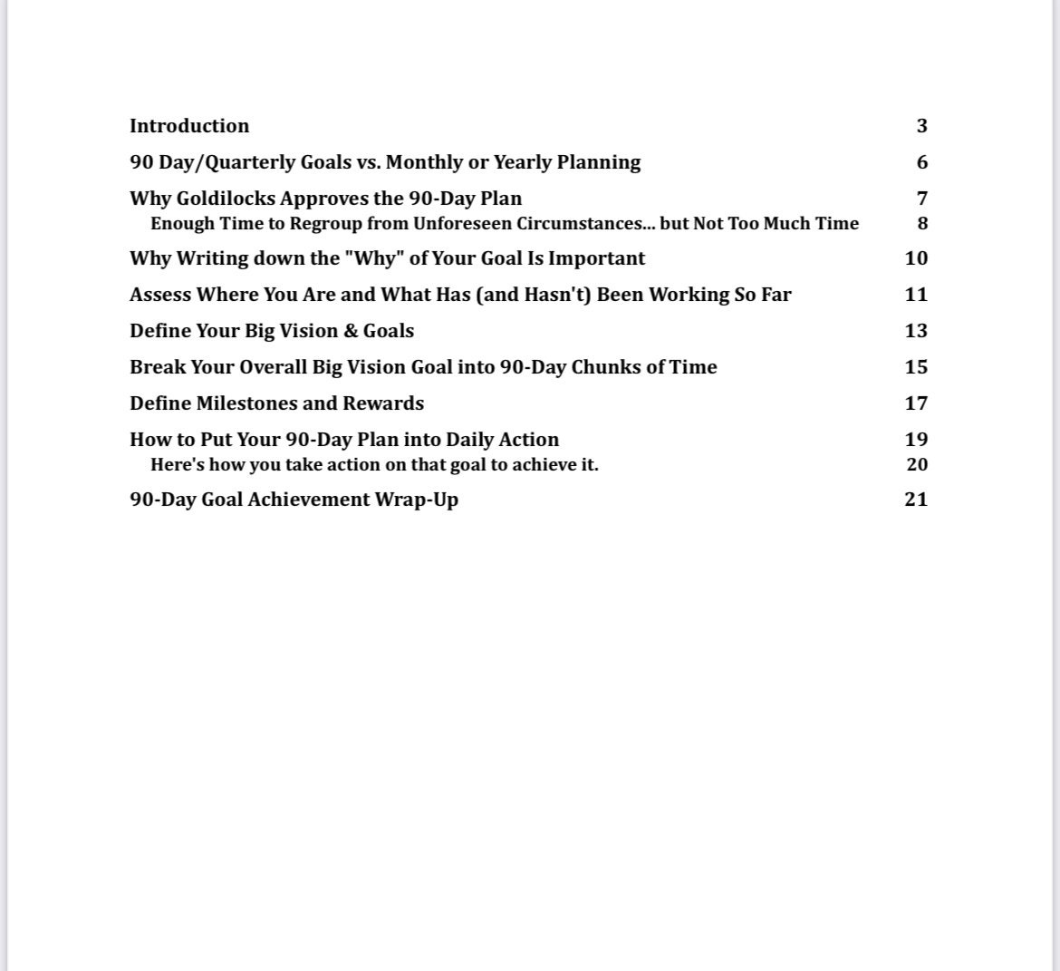 How to Use 90-day Plans to Achieve Any Life Goal, Printable Checklist ...