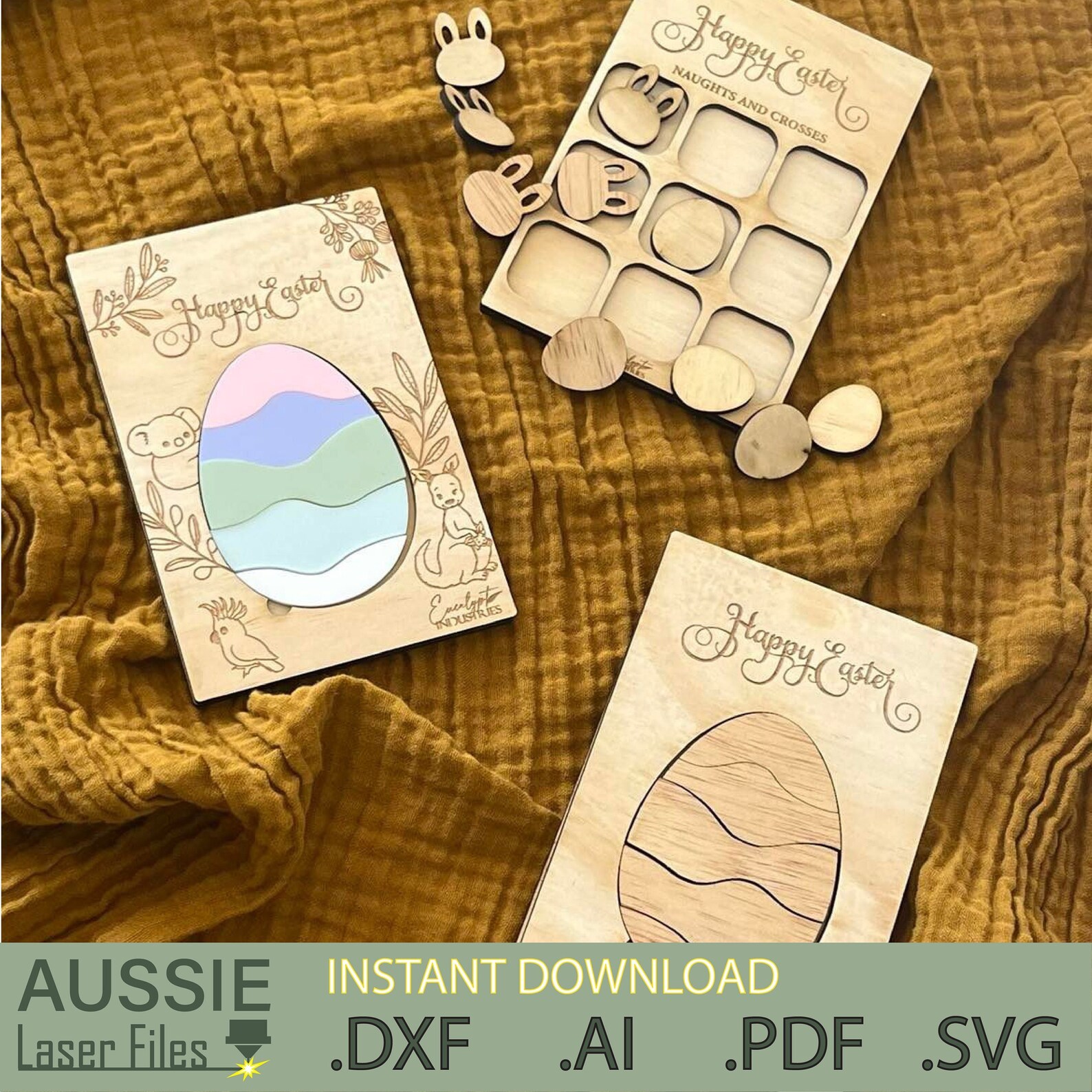 Easter Egg Puzzle | Kids Activity| Wooden Easter Gift | Laser Cut Files ...