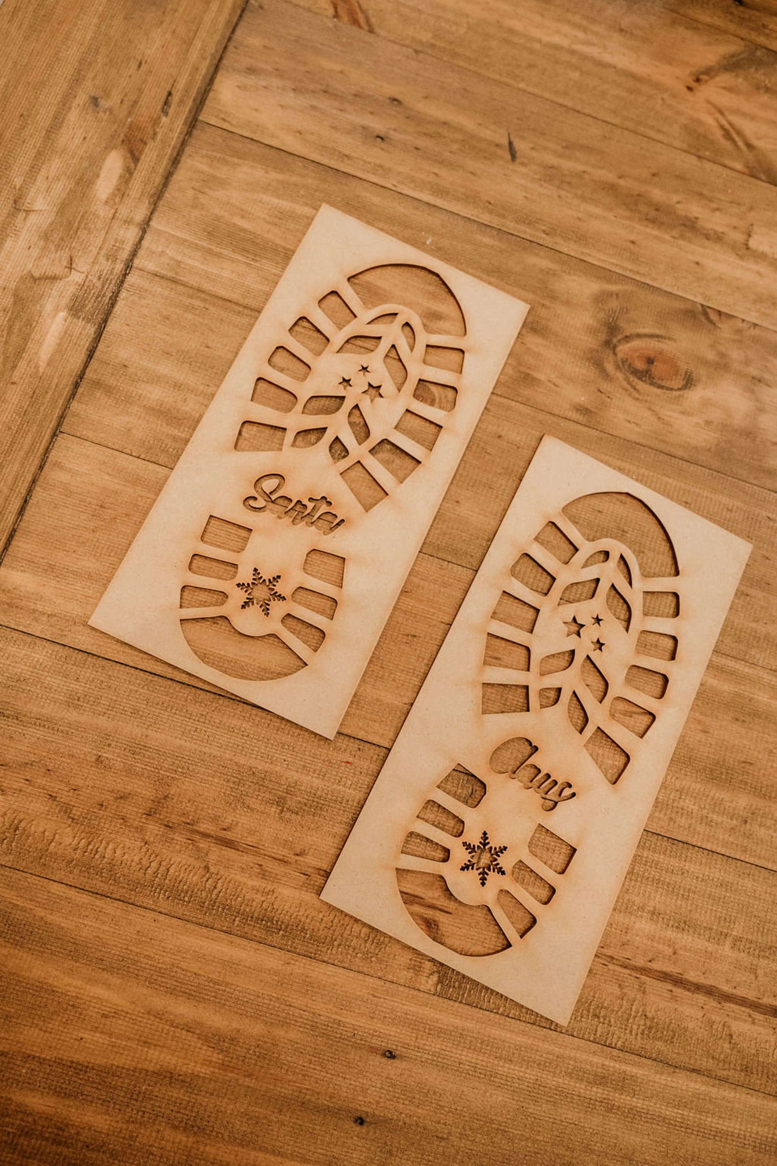 Santa Claus Boot Print Stencil Laser Cut Files | DXF SVG PDF Ai Laser ...
