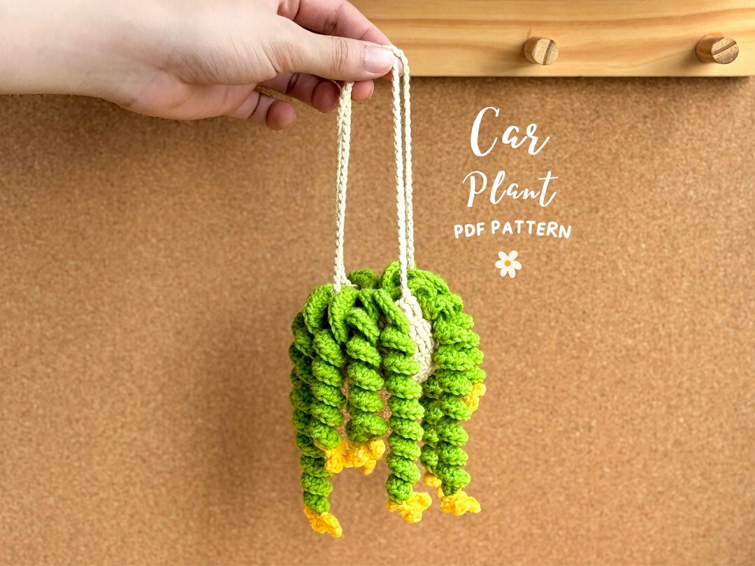 Drooping Flower Basket Crochet Pattern, Plant Crochet Pattern, Flower ...