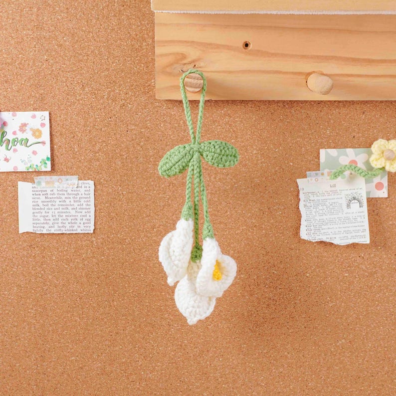 Calla Lily Car Hanging Crochet Pattern, Car Hanging Crochet Pattern ...