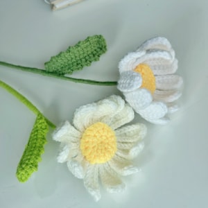 White Daisy Flower Crochet Pattern, Crochet Flower Bouquet Pattern ...