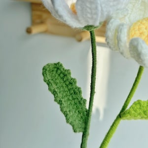 White Daisy Flower Crochet Pattern, Crochet Flower Bouquet Pattern ...