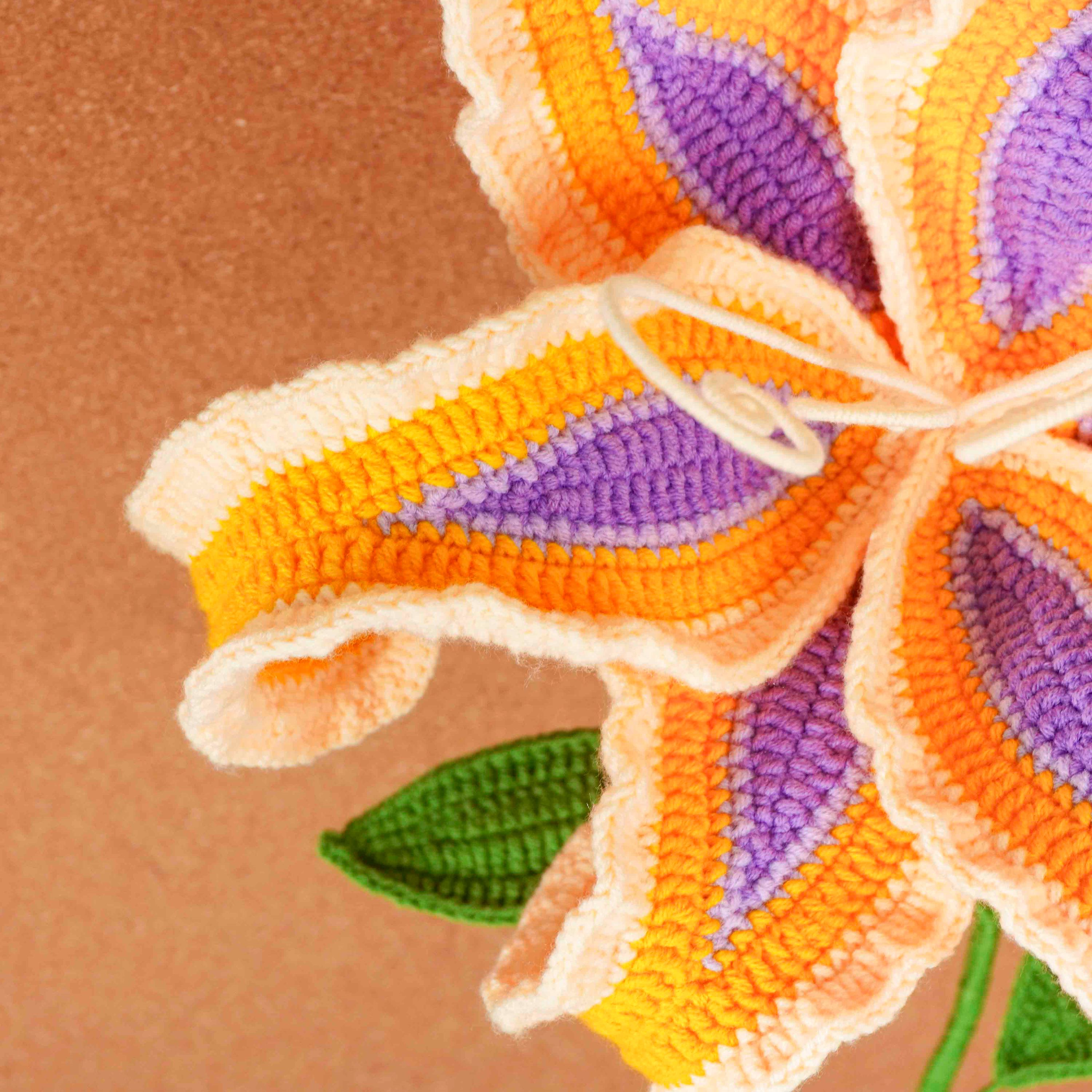 Giant Lily Flower Crochet Pattern, Flower Crochet Pattern, Rose Lily ...