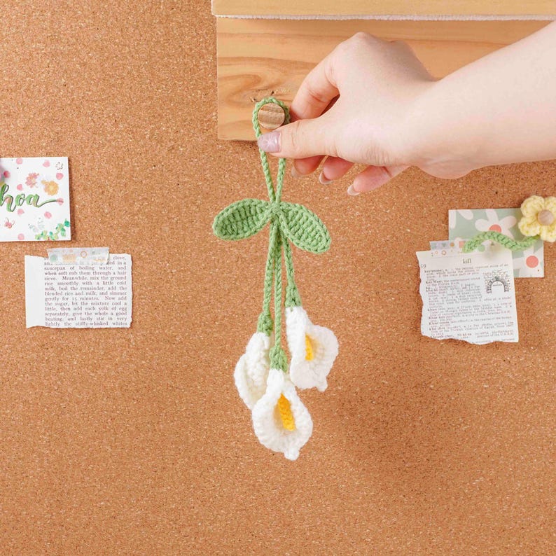 Calla Lily Car Hanging Crochet Pattern, Car Hanging Crochet Pattern ...