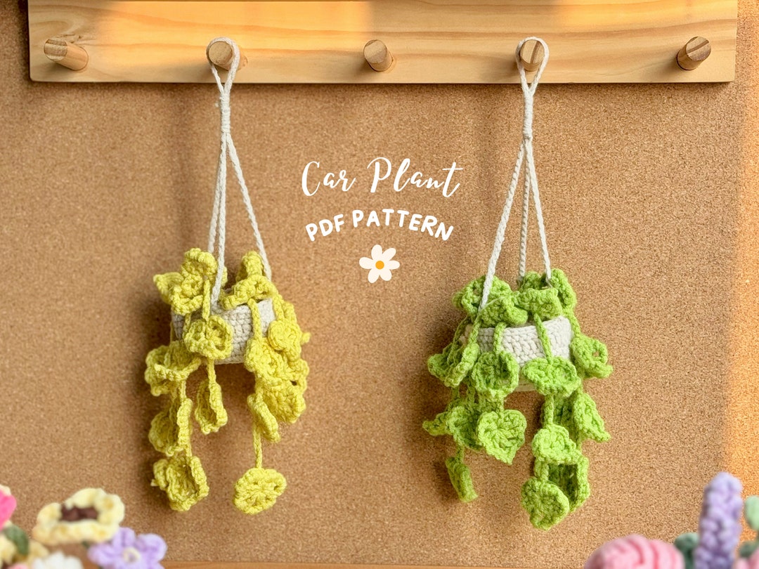 Drooping Leave Crochet Pattern, Hanging Plant Crochet Pattern, Crochet ...