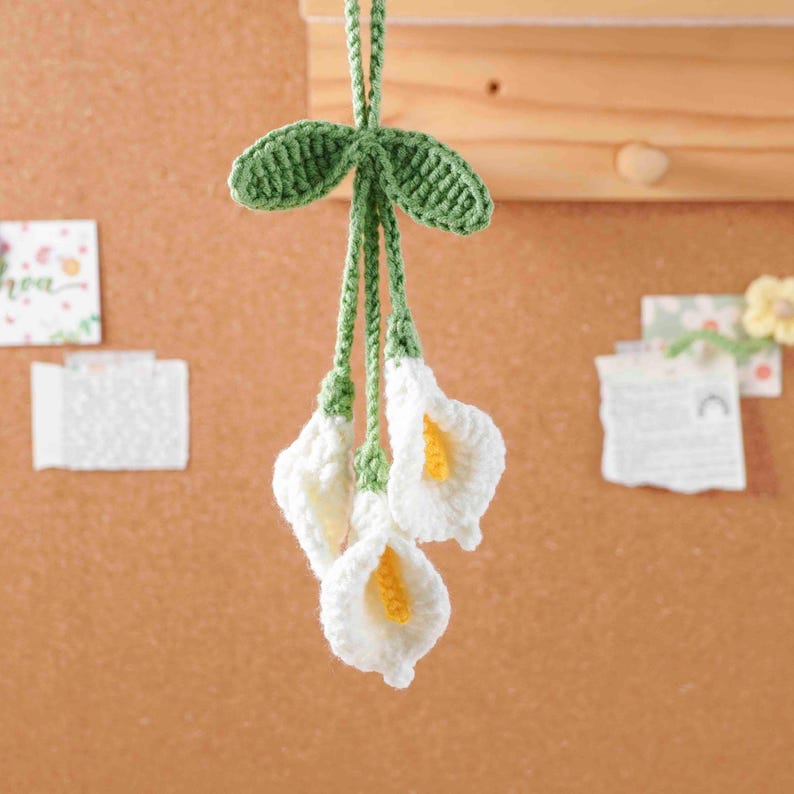 Calla Lily Car Hanging Crochet Pattern, Car Hanging Crochet Pattern ...