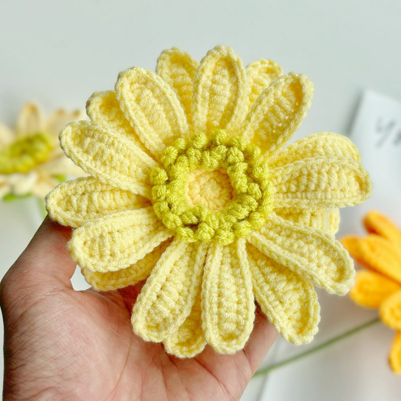 Gerbera Flower Crochet Pattern, Crochet Flower Bouquet Pattern, Crochet ...