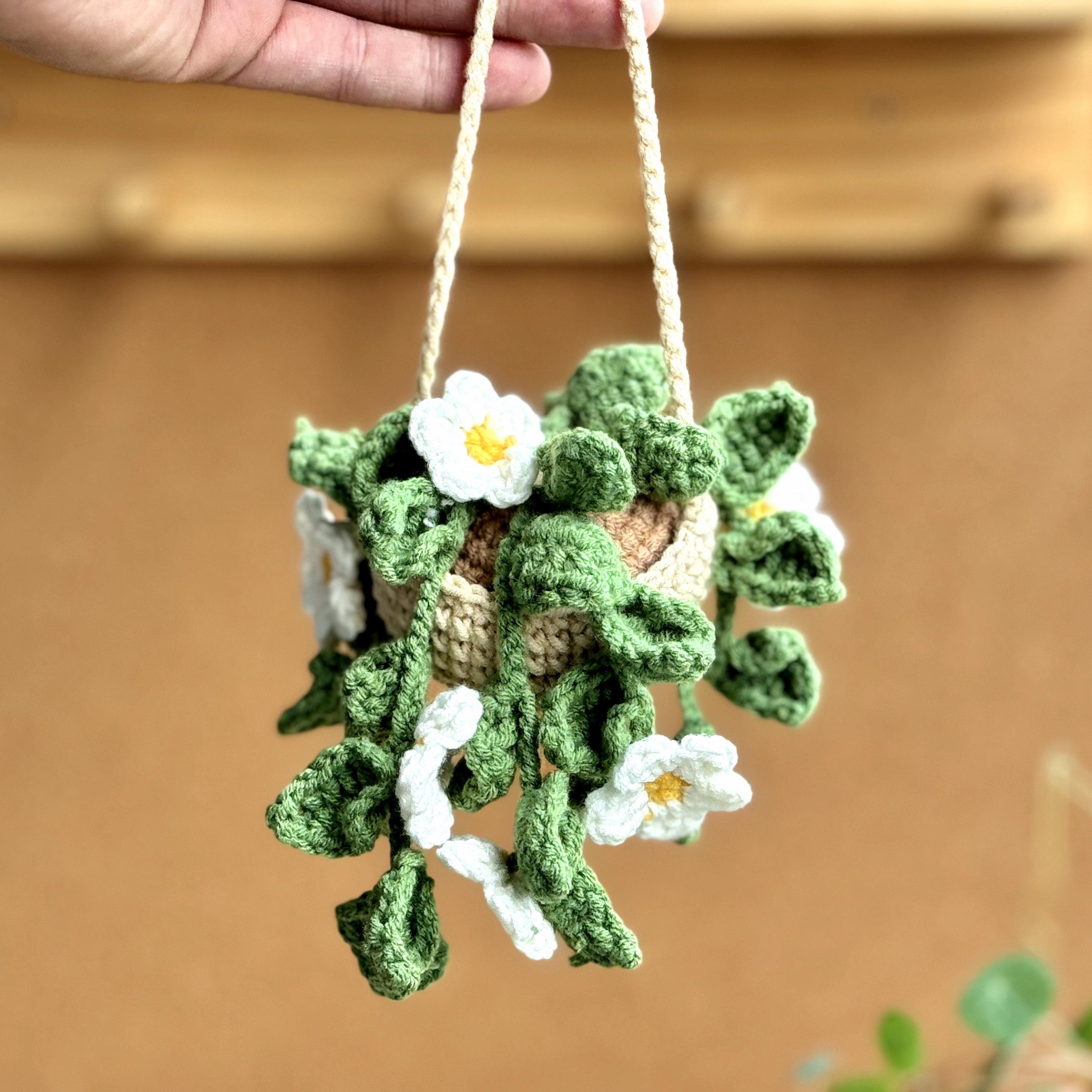 Daisy Flower Basket Crochet Pattern, Plant Crochet Pattern, Flower ...