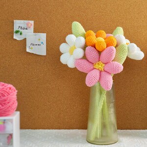 Spring Bouquet Crochet Pattern, Crochet Flower Bouquet Pattern, Crochet ...
