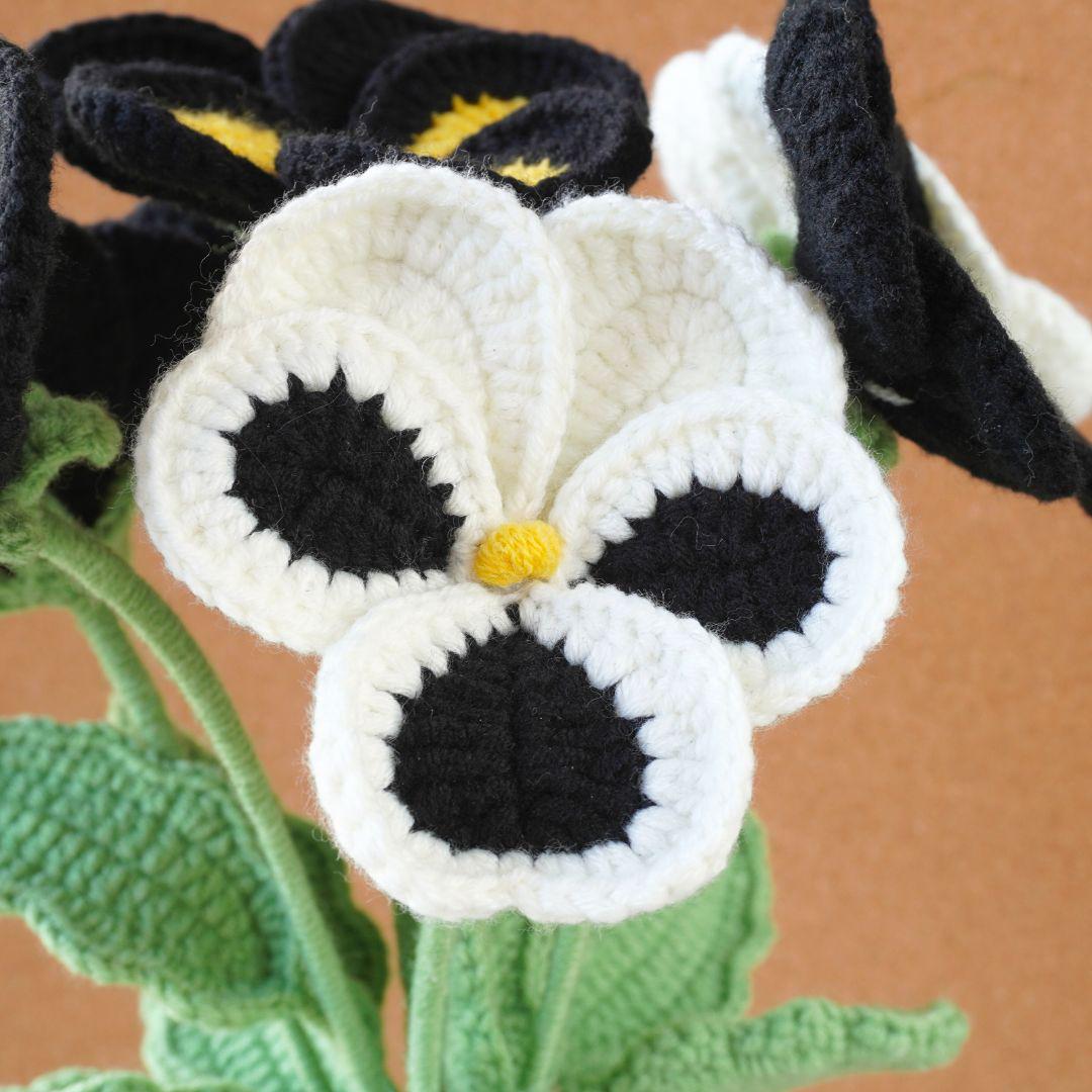 Pansy Flower Crochet Pattern, Crochet Flower Bouquet Pattern, Crochet ...