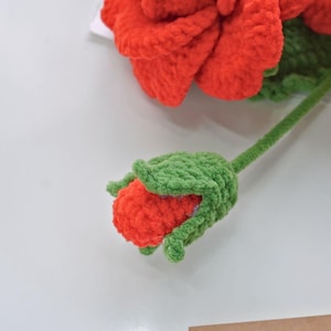 Passionate Red Roses Crochet Pattern, Crochet Flower Bouquet Pattern ...