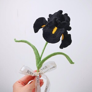 Iris Flower Crochet Pattern, Crochet Flower Bouquet Pattern, Crochet ...