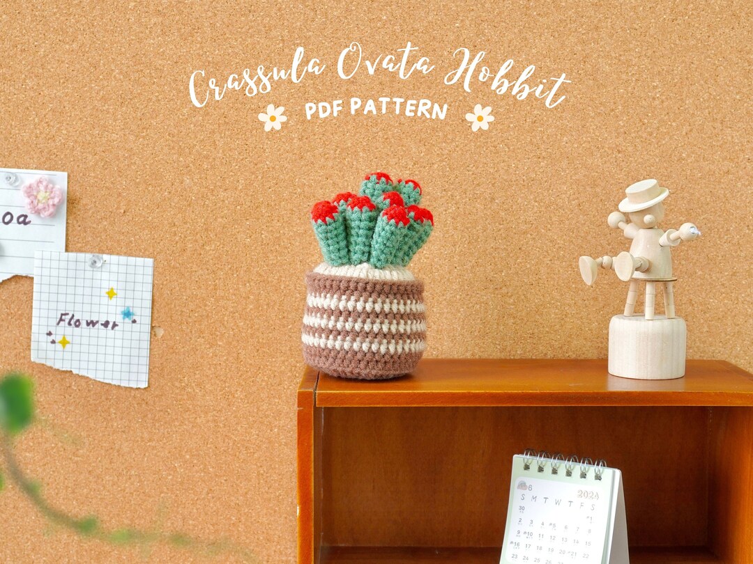 Crassula Ovata Hobbi Crochet Pattern, Catus Pot Crochet Pattern, Plant ...
