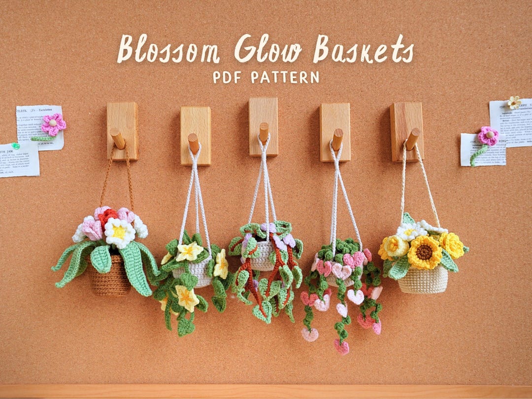 Blossom Glow Baskets Crochet Patterns Bundle | Sunbeam Dance Pattern, Sunshine Bloom Pattern ...