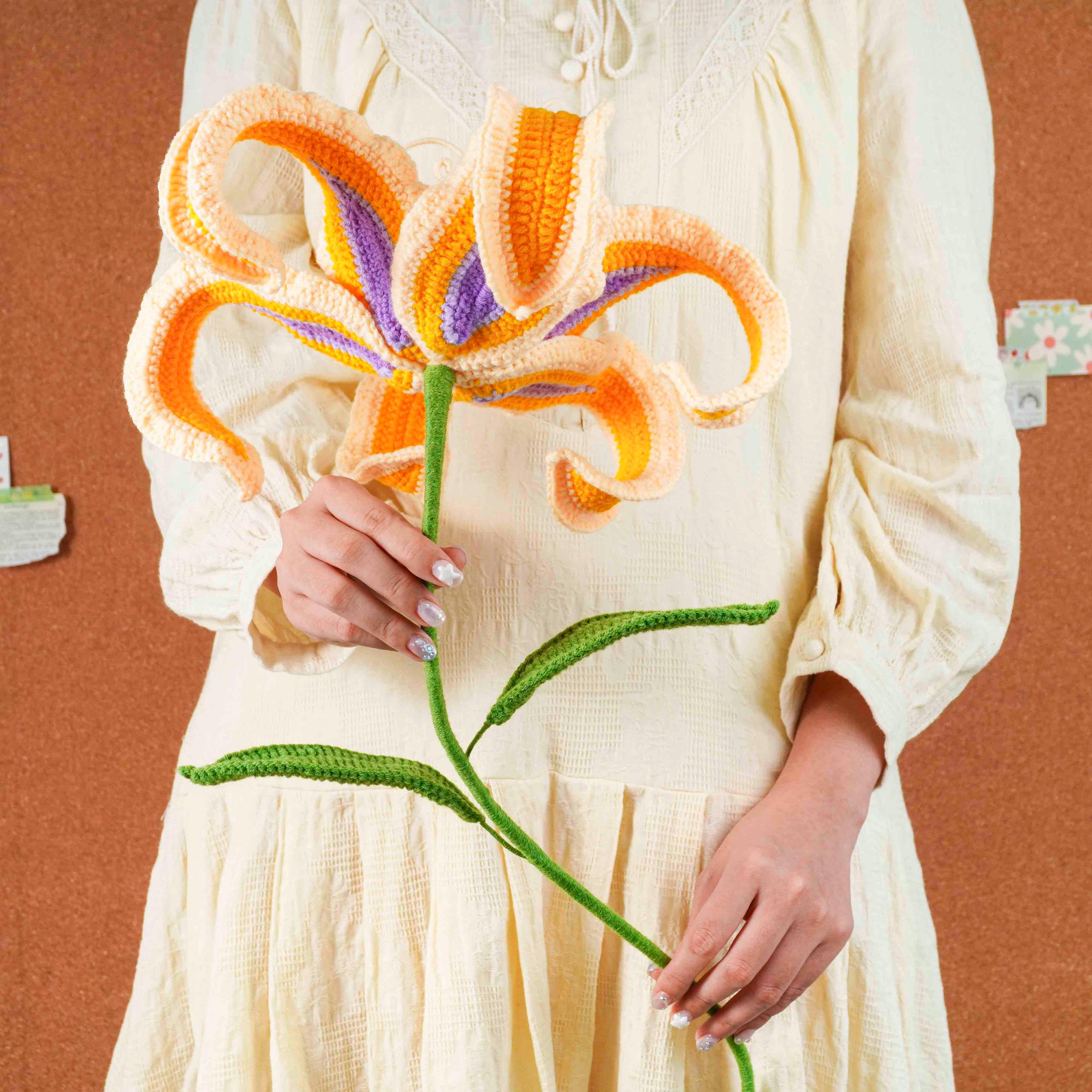 Giant Lily Flower Crochet Pattern, Flower Crochet Pattern, Rose Lily ...