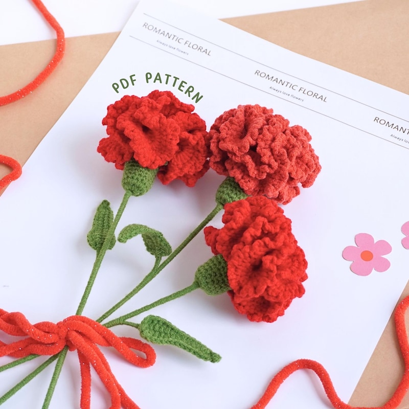 Glass Carnations Bouquet - Etsy