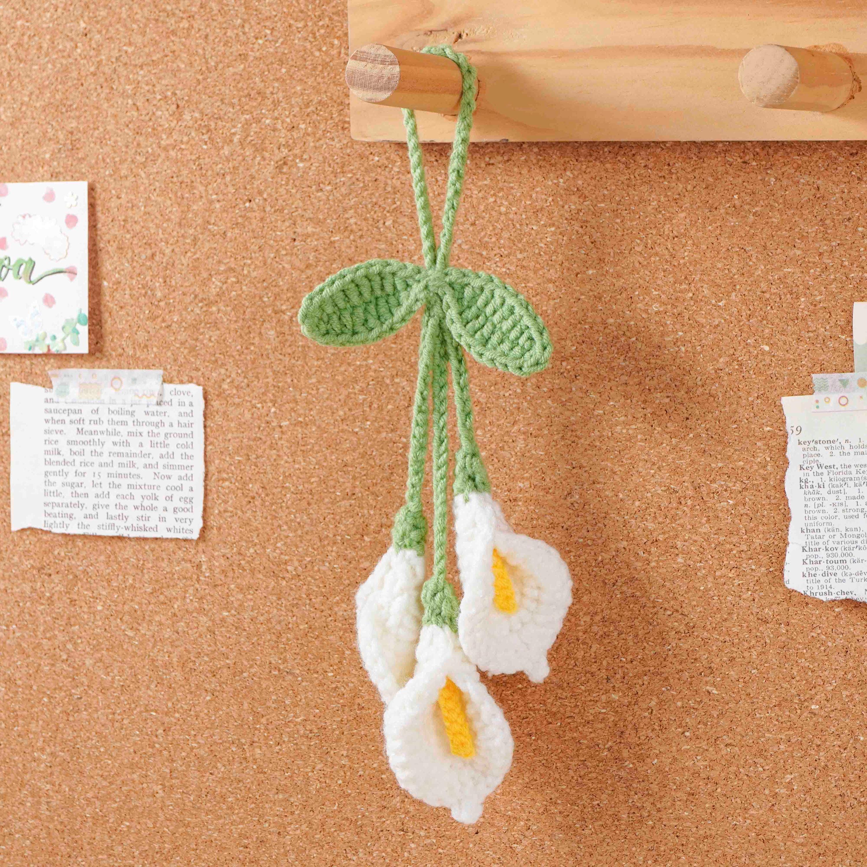 Calla Lily Car Hanging Crochet Pattern, Car Hanging Crochet Pattern ...