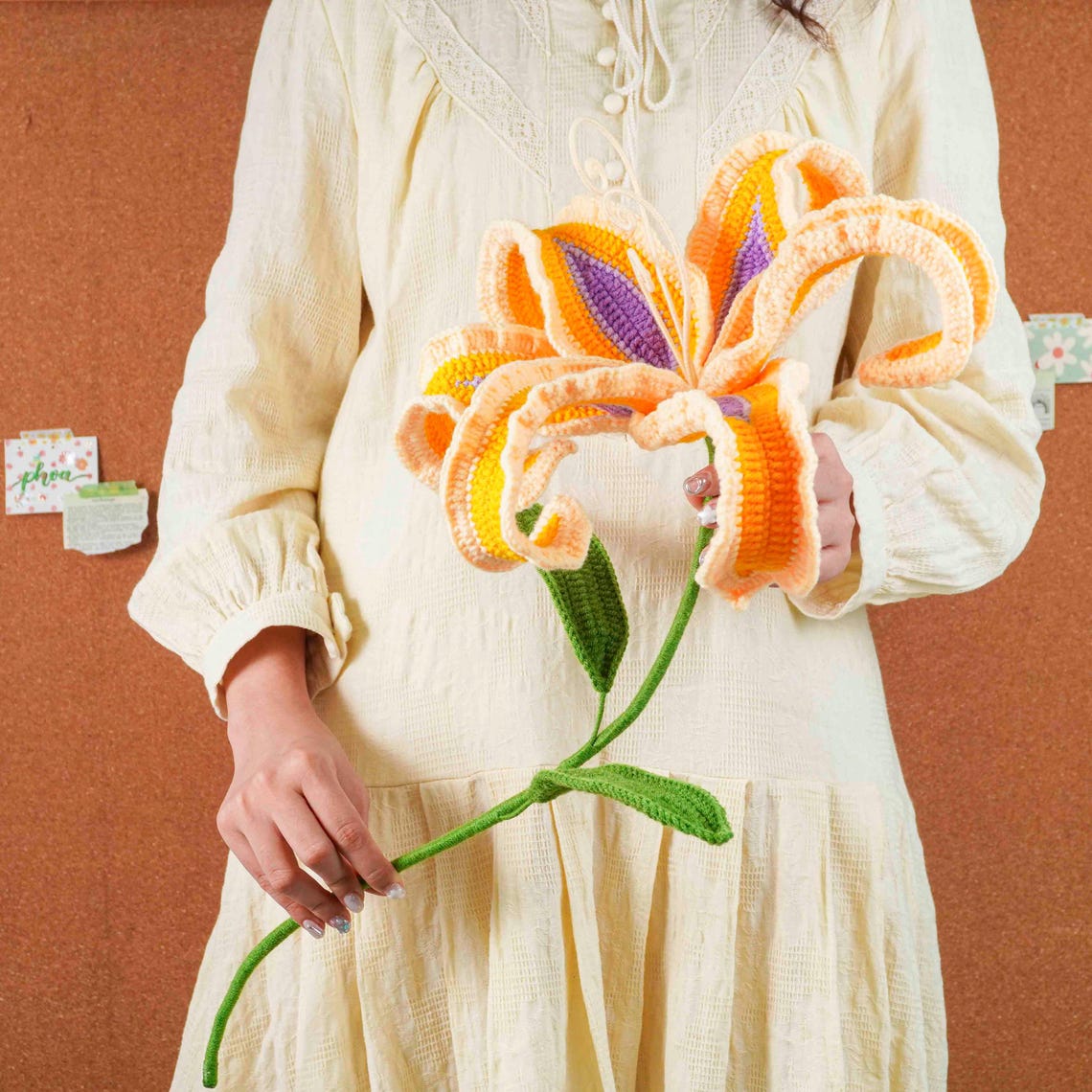 Giant Lily Flower Crochet Pattern, Flower Crochet Pattern, Rose Lily ...