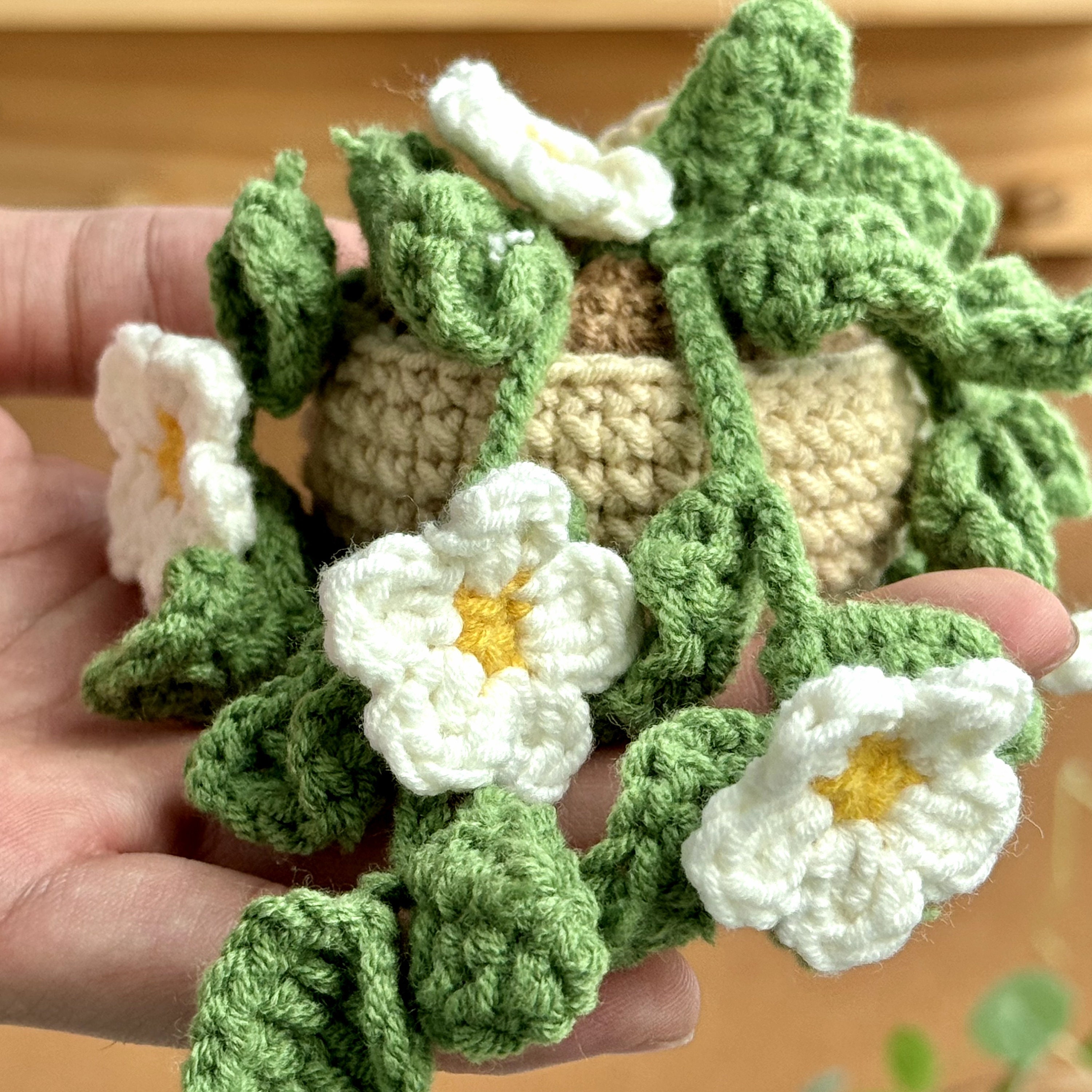 Daisy Flower Basket Crochet Pattern, Plant Crochet Pattern, Flower ...