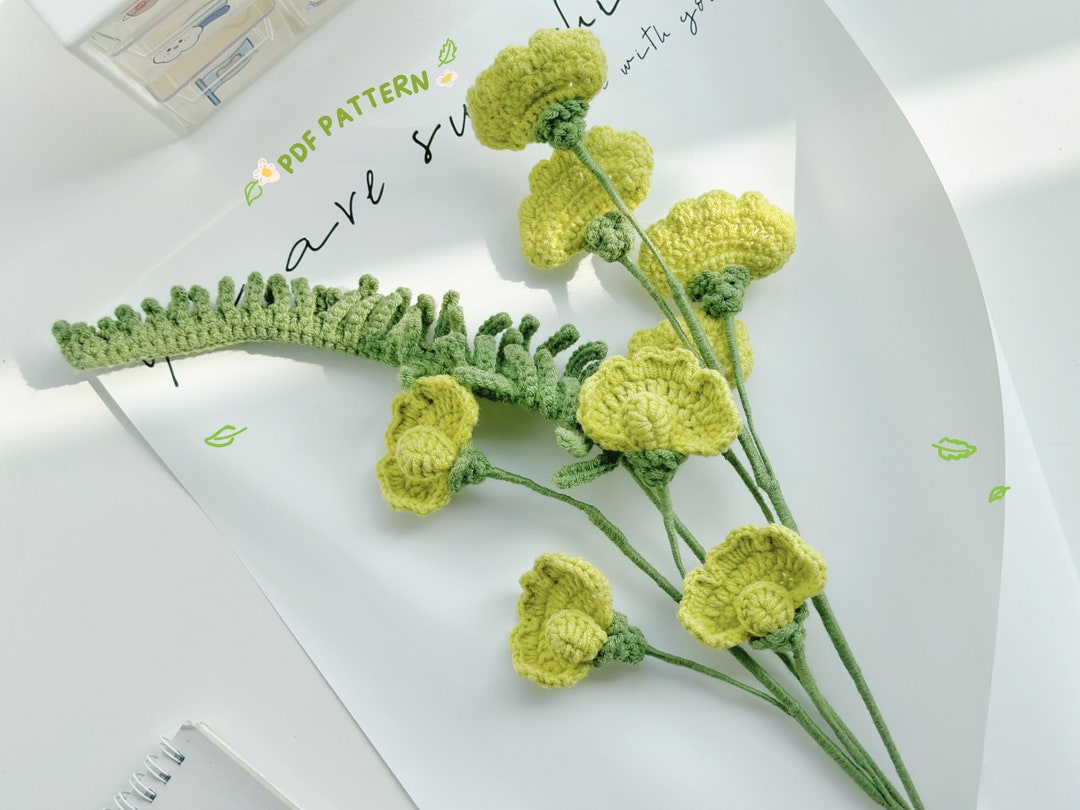 Sweet Pea Flower Crochet Pattern, Crochet Flower Bouquet Pattern ...