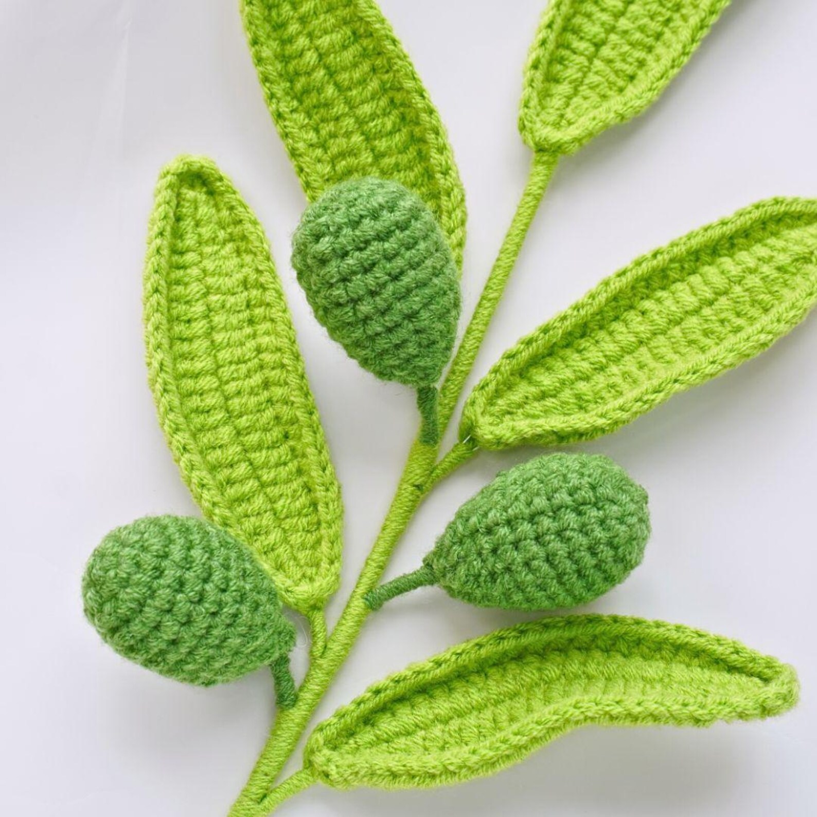 Olive Branch Crochet Pattern, Crochet Pattern Branch of Leaves, Crochet ...
