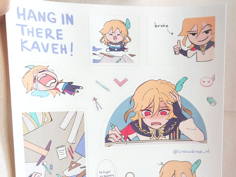 Kaveh Sticker Sheet A6 | Genshin Impact | Stickers | Alhaitham ...
