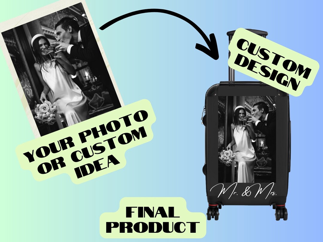 Personalized Suitcase Luggage Set Photos Pets People Places 21 Colors ...