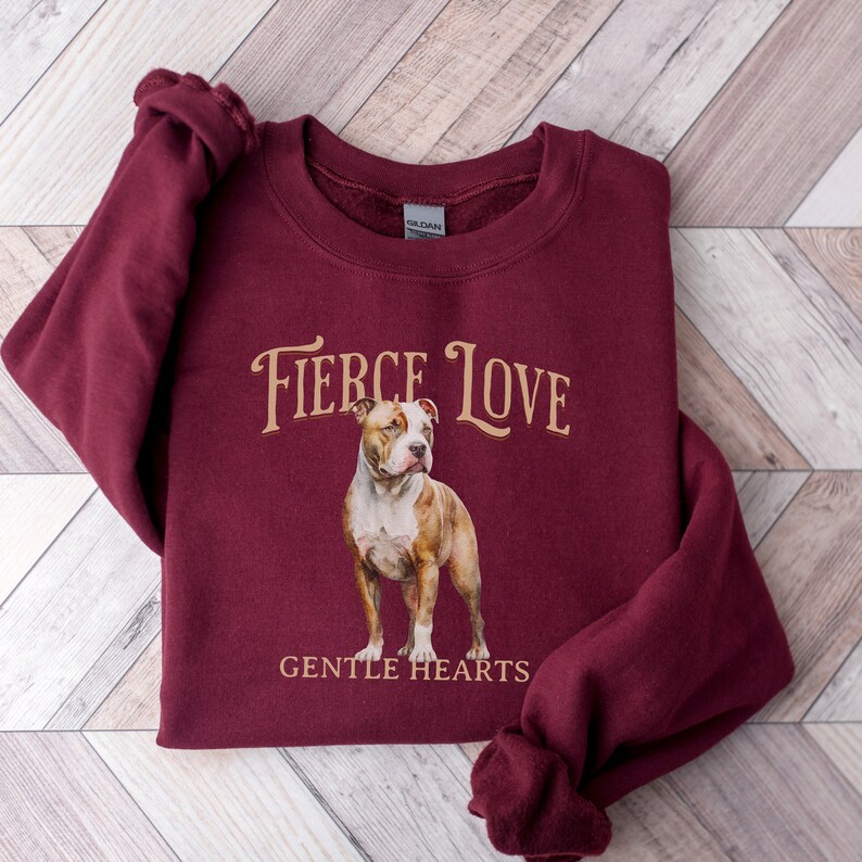 Pit Bull Sweatshirt for Pittie Owner Bully Sweater APBT Lovers Gift for ...