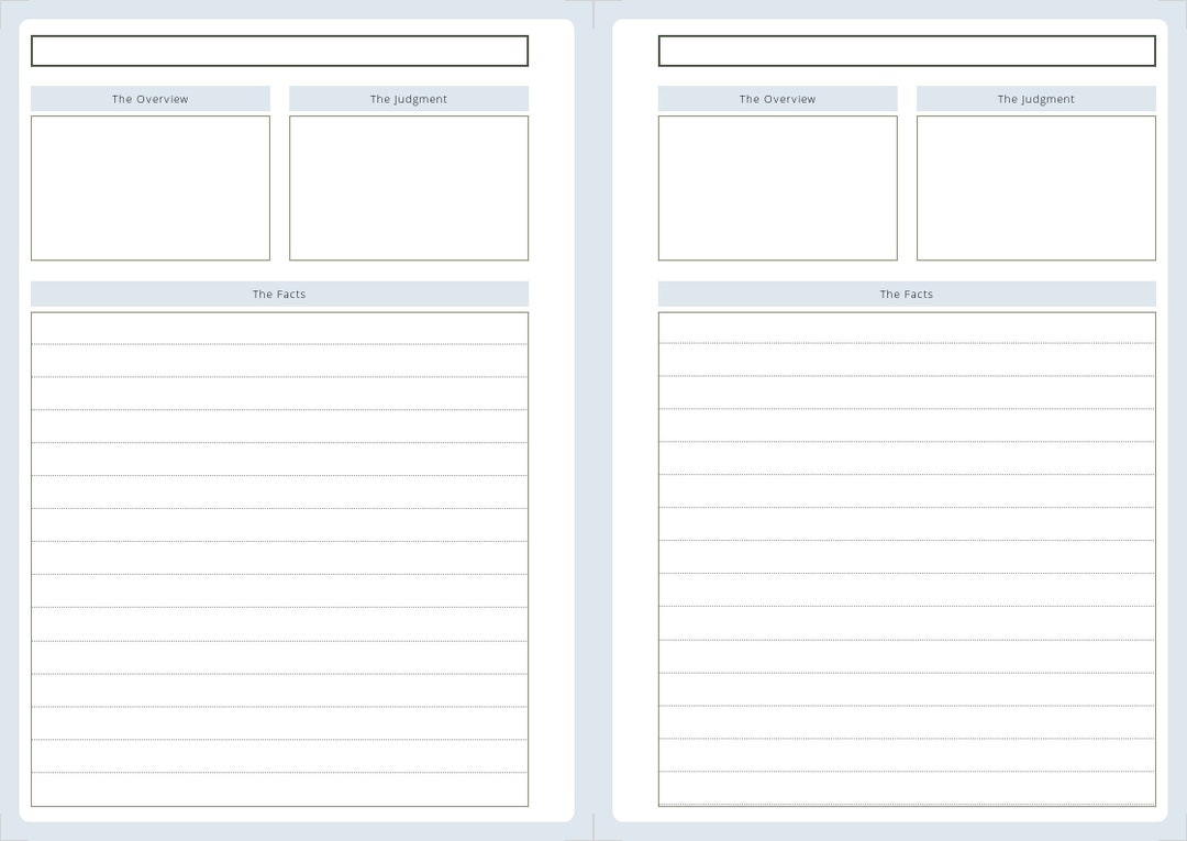 Law School - Case Brief Template PRINTABLE, Great for Study Notes - Etsy